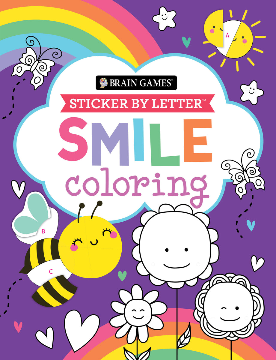 Sticker by Letter Smile Coloring – Little Grasshopper Books